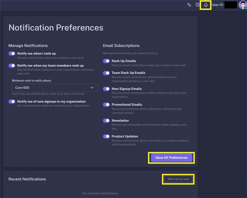 Back Office Notifications – ZiNRAi Support